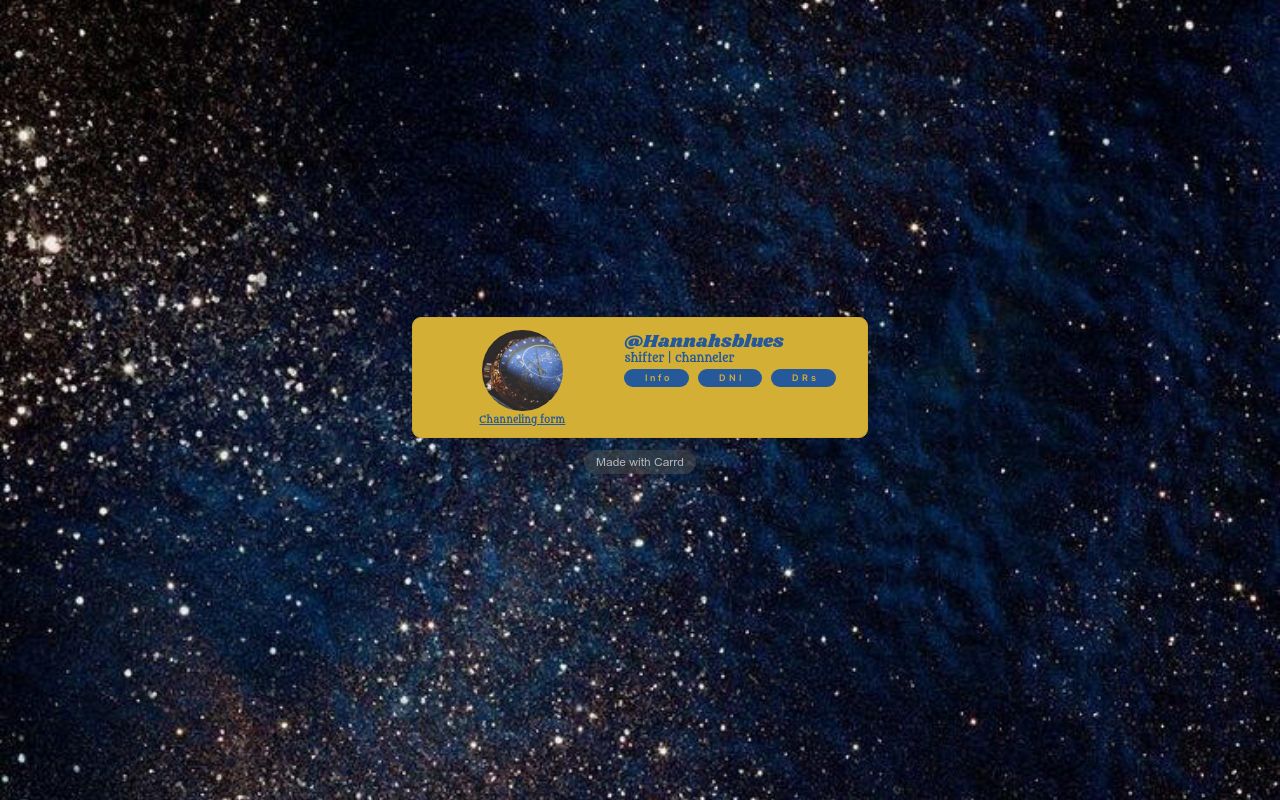 Hannah’s carrd